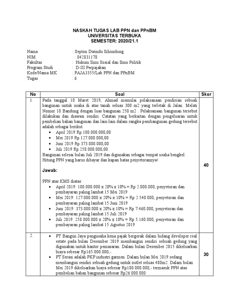 PAJA3355 - Tugas 6 - PPN | PDF