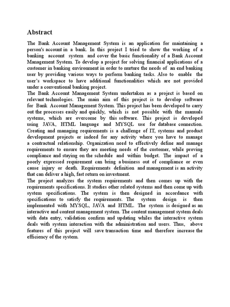 Synopsis Pdf Banks Online Banking 