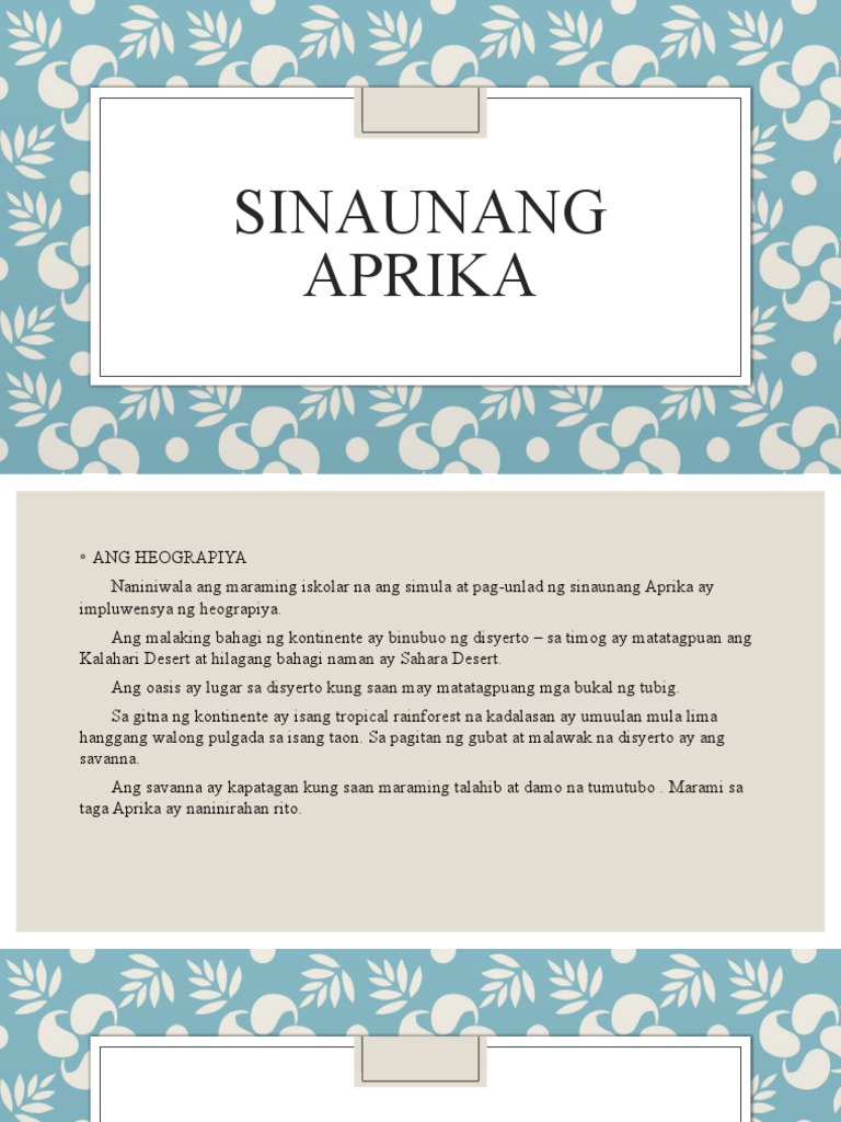Sinaunang Aprika | PDF