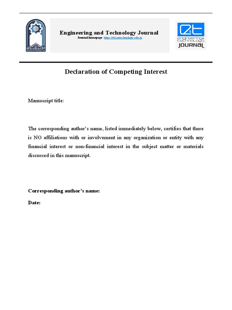 Declaration of competing interest | PDF