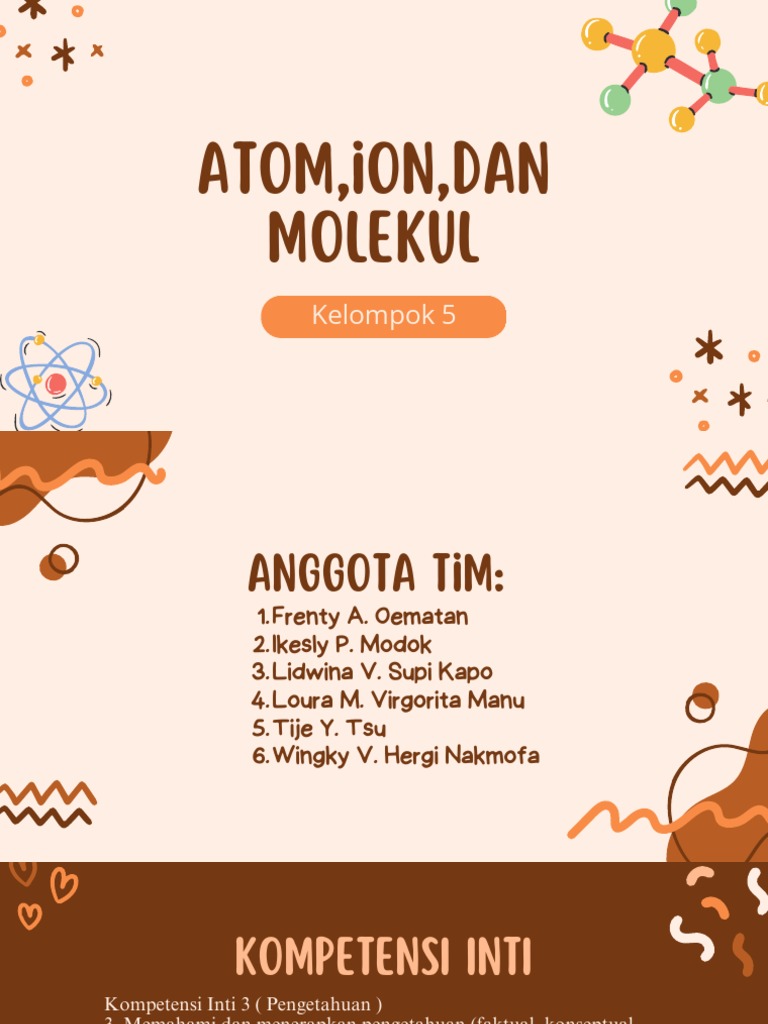 Atom, Ion, Dan Molekul - Kel 5 | PDF