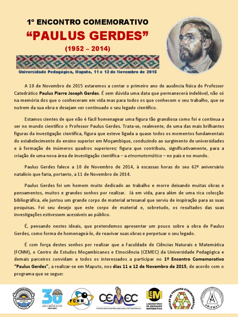 Folheto_Encontro_Comemorativo_PAULUS_GERDES | PDF