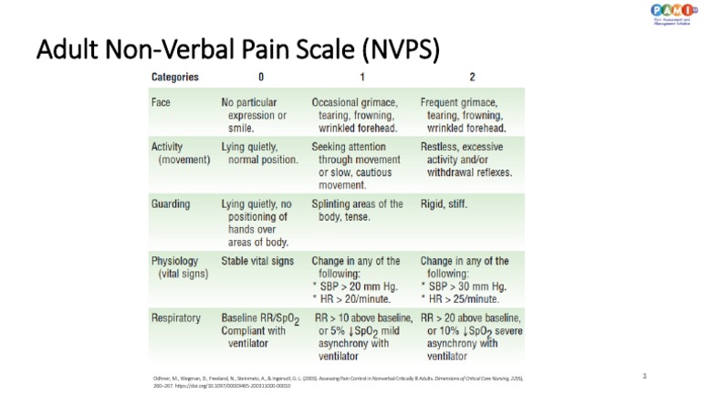 Adult NonVerbal Pain Scale W Citation | PDF