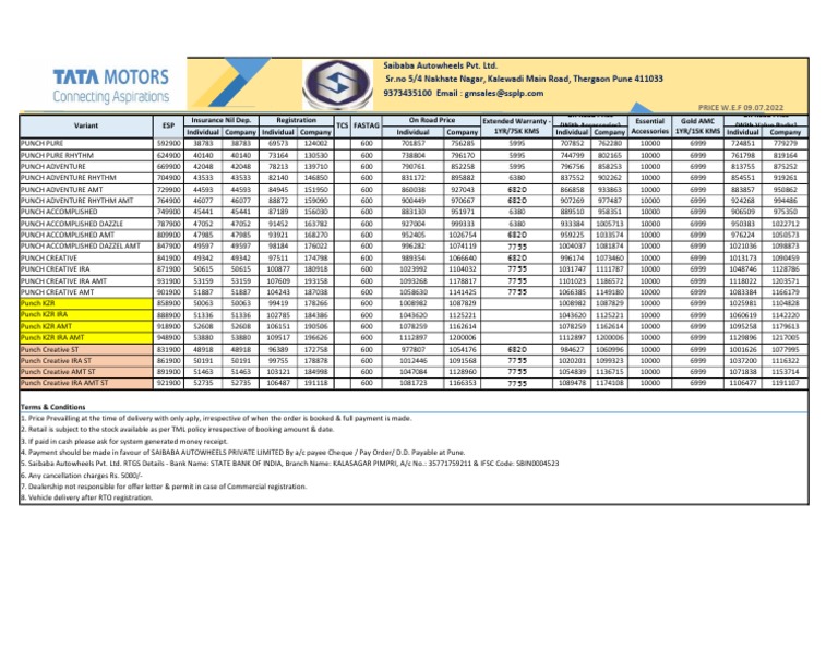 Punch Price List PDF | PDF | Payments | Cheque