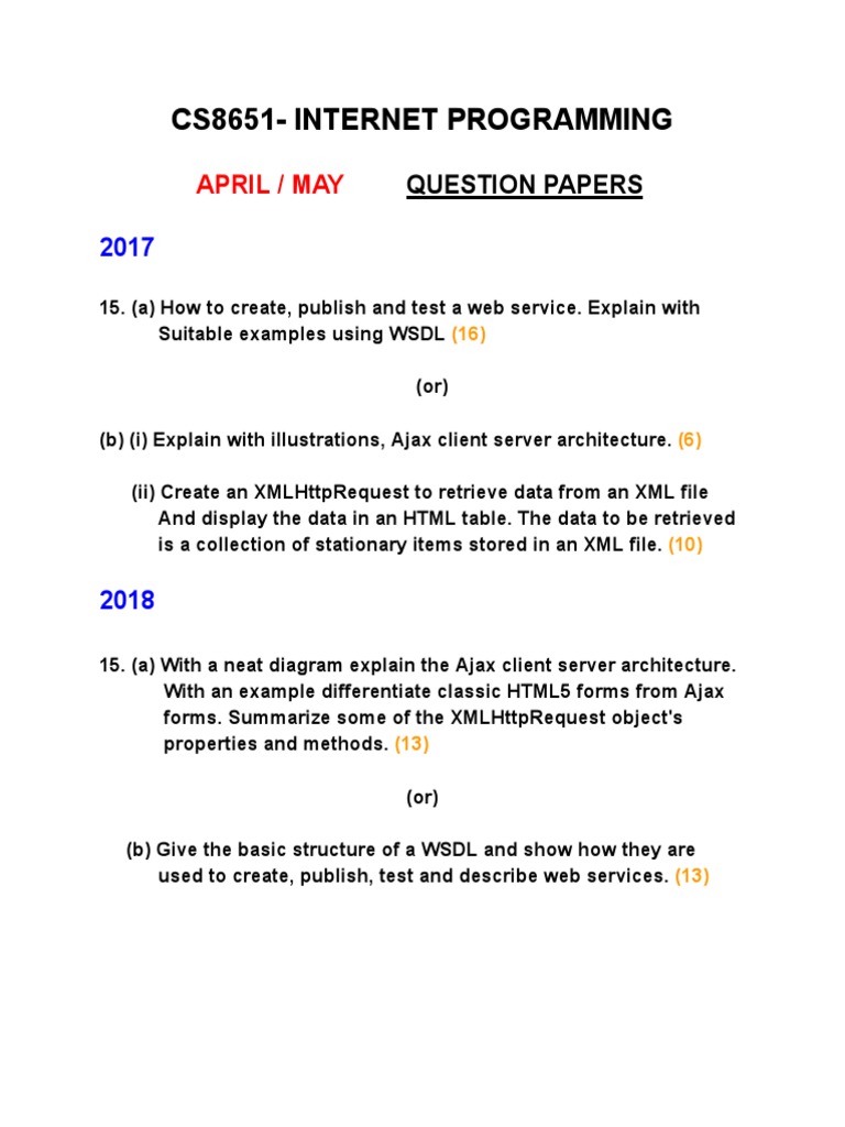CS8651 Ip QP (15) (April May) | PDF | Business