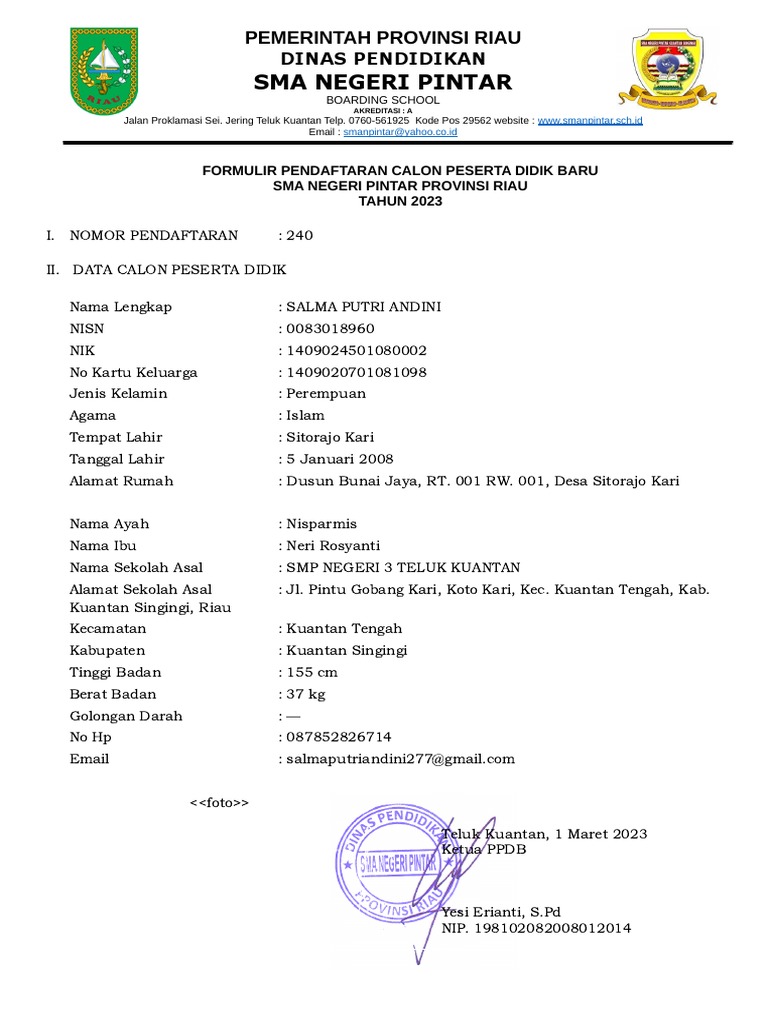 Salma Putri Andini 240 PDF | PDF