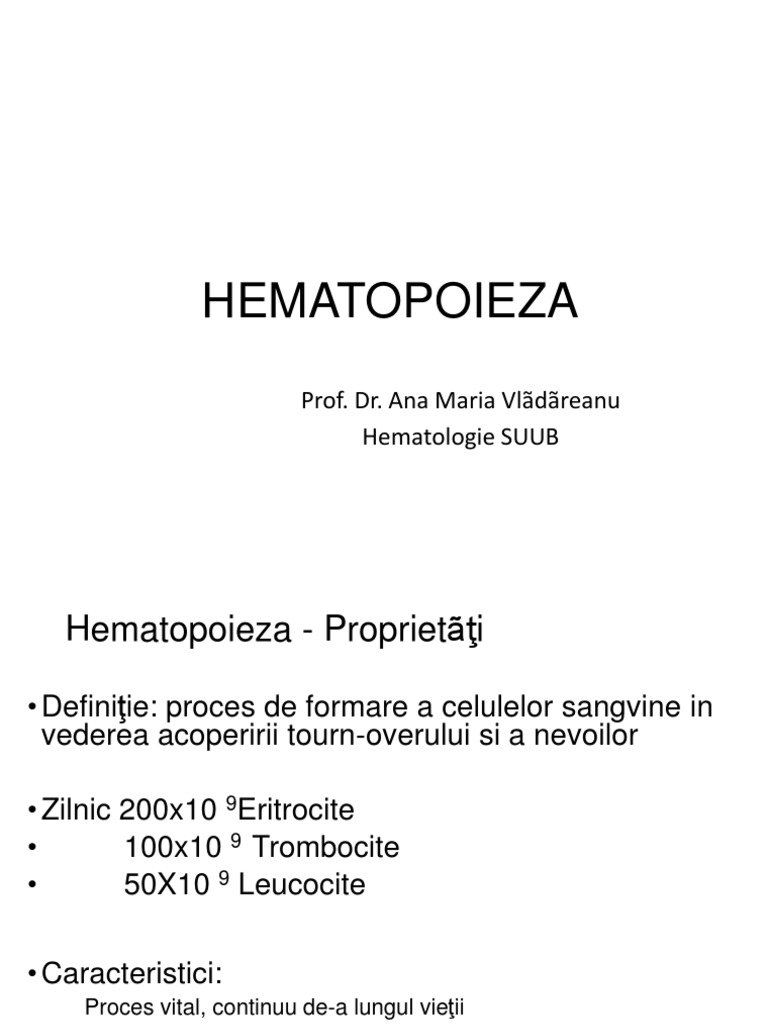 C1 - Hematopoieza | PDF