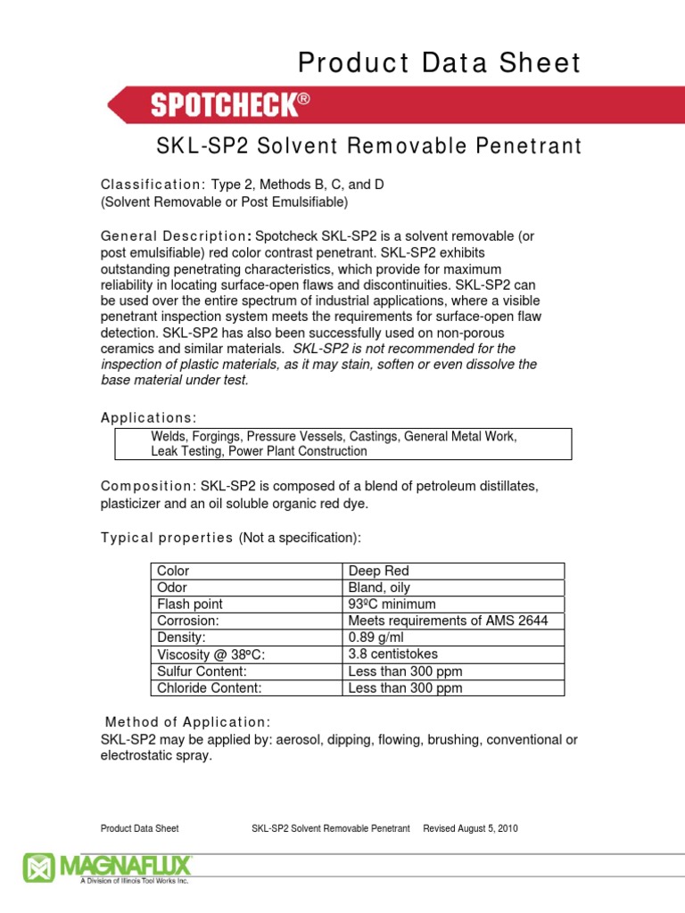 SKL SP2 Product Data Sheet English PDF | PDF