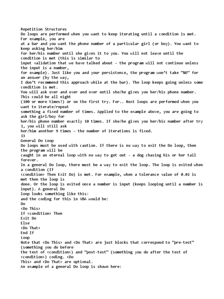 Do While Loop Pdf