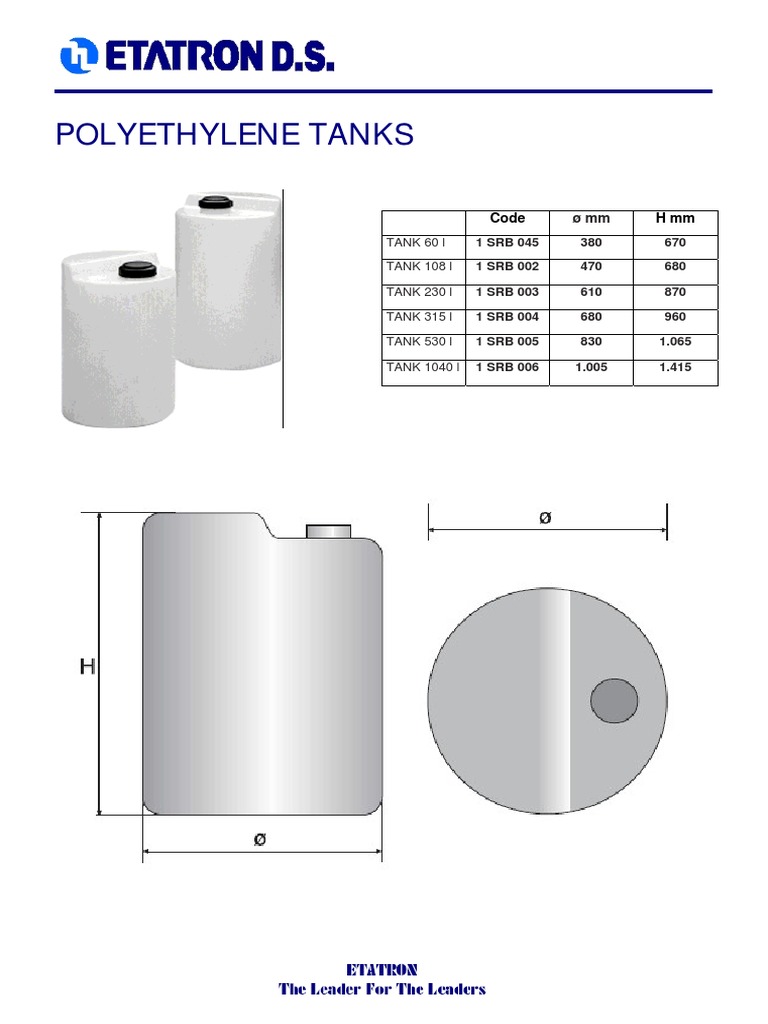 PE_TANKS_-_DATASHEET | PDF