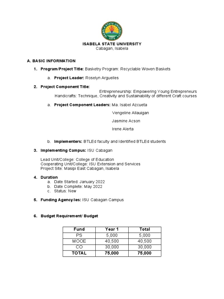 Group 1 PROJECT PROPOSAL. | PDF