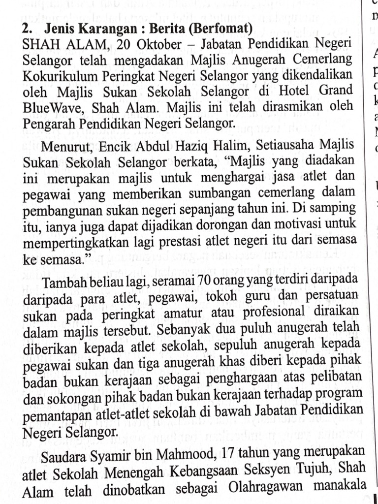 contoh karangan berita.pdf | PDF