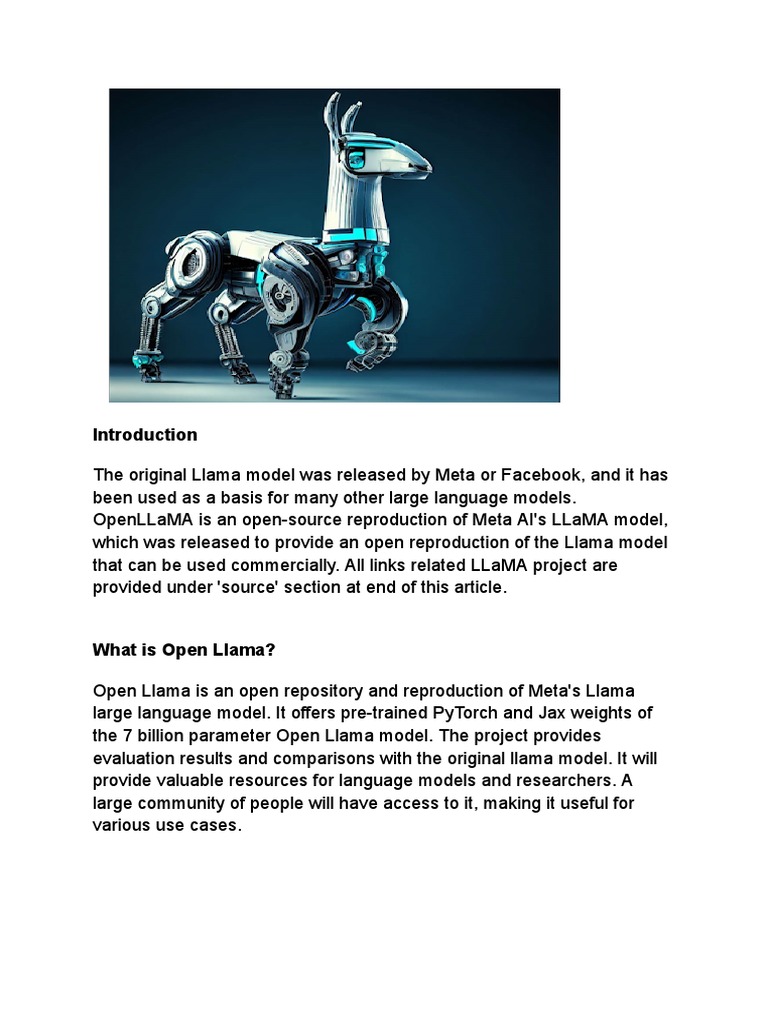 OpenLLAMA-The Future of Large Language Models | PDF