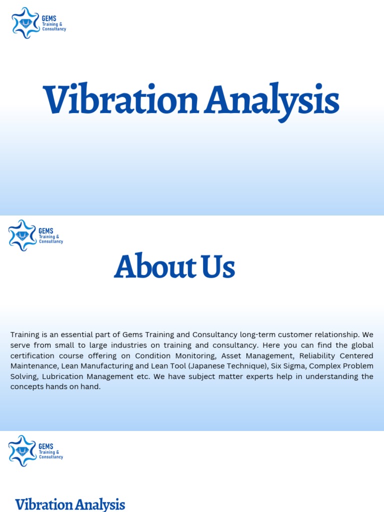 Vibration Analysis for Predictive Maintenance | PDF | Technology & Engineering
