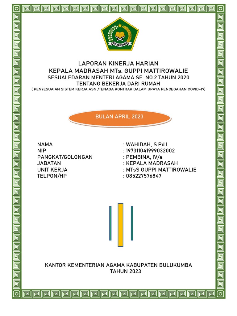 01. SAMPUL LKH APRIL.pdf | PDF