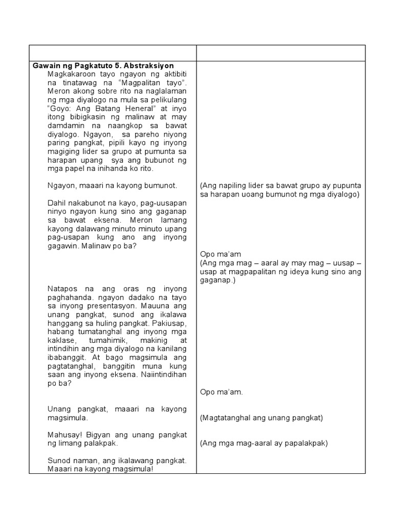 Gawain NG Pagkatuto 5 (Devina) | PDF