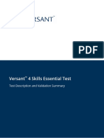 Official Test Guide Versant 4 Skills Essential | PDF | English Language ...
