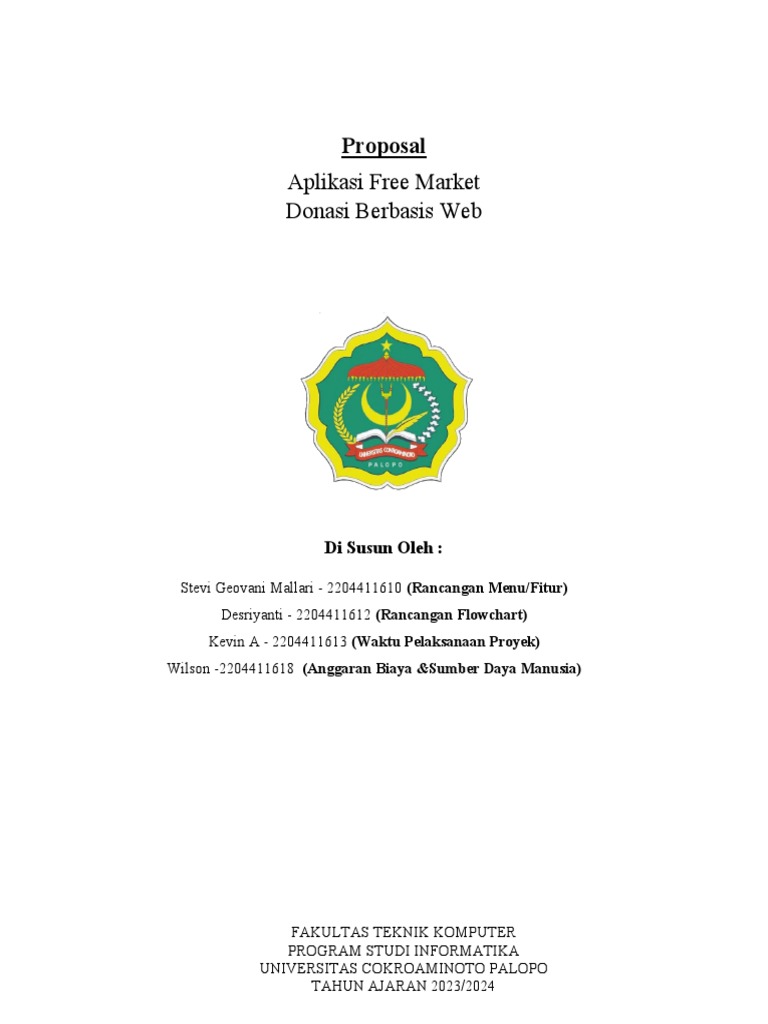 Proposal Aplikasi Donasi | PDF