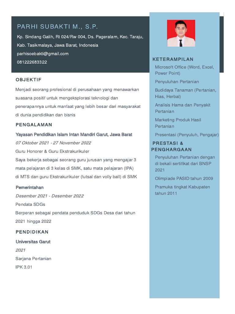 Contoh CV Favorite | PDF