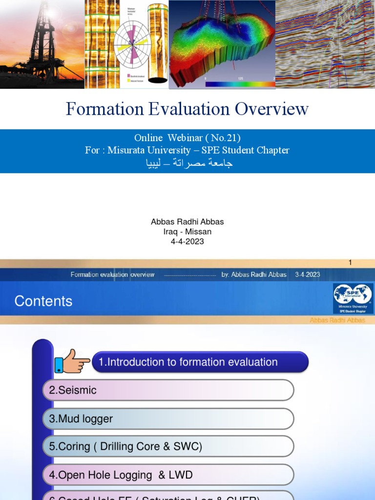 Formation evalution جامعة مصراته 3 4 2023 PDF | PDF