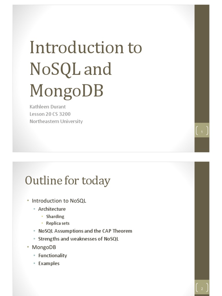 Chapter 5-NoSQL PDF | PDF | No Sql | Database Index