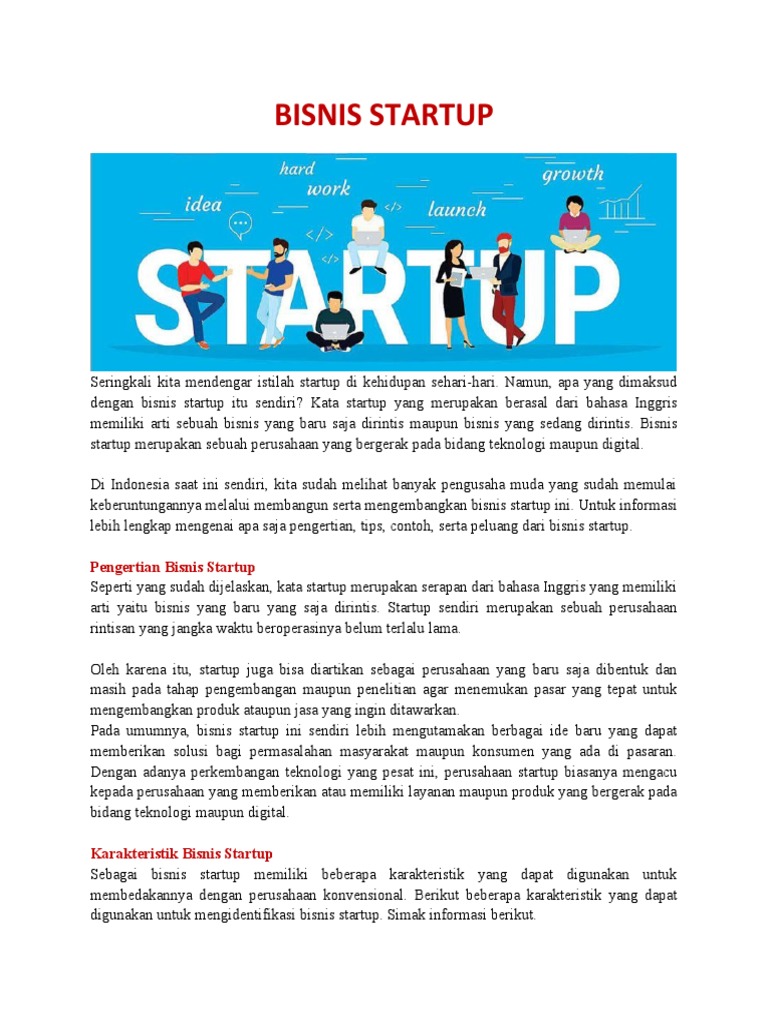 Bisnis Startup | PDF | Bisnis
