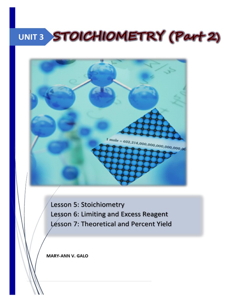 Stoichiometry: Lessons & Calculations | PDF | Science & Mathematics