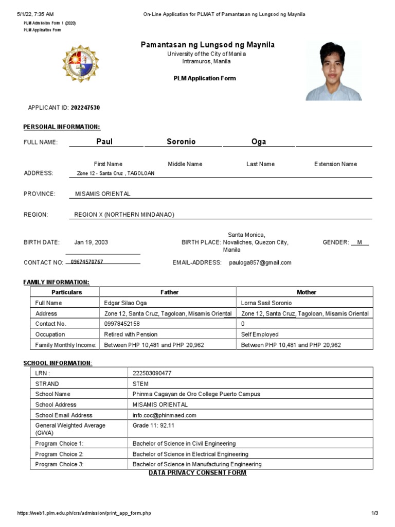 On-Line-Application-for-PLMAT-of-Pamantasan-ng-Lungsod-ng-Maynila.docx ...