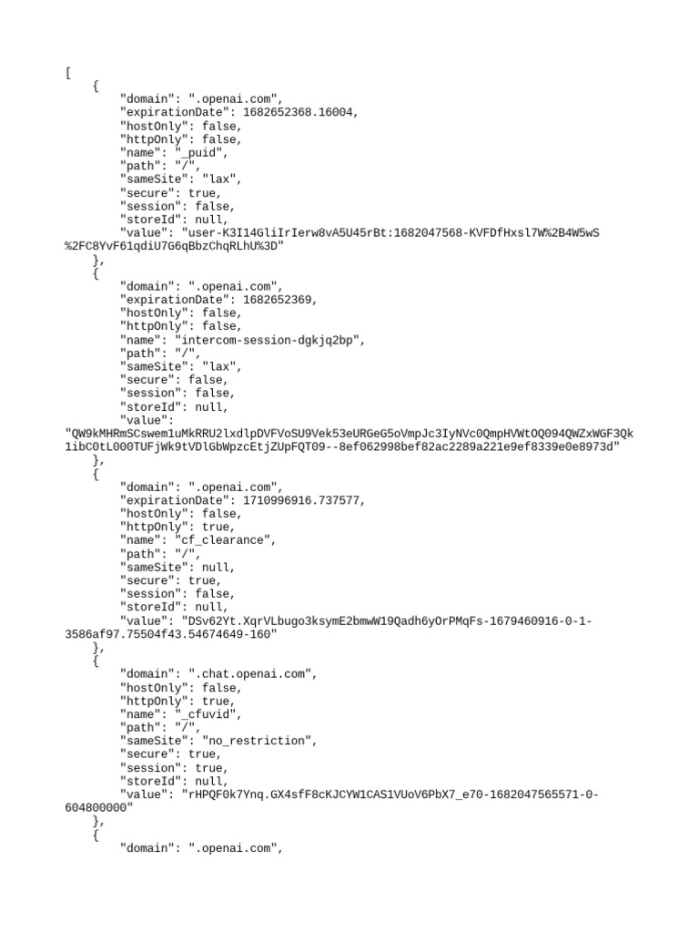 ChatGPT Cookies | PDF
