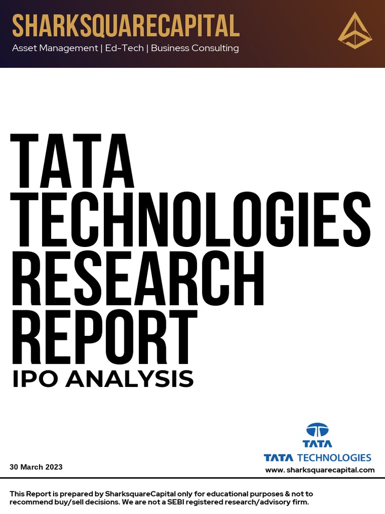 Tata Technologies IPO Report PDF | PDF