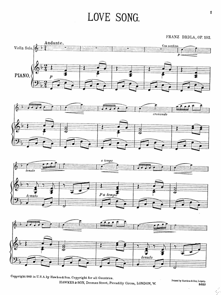 Drdla - Love Song | PDF