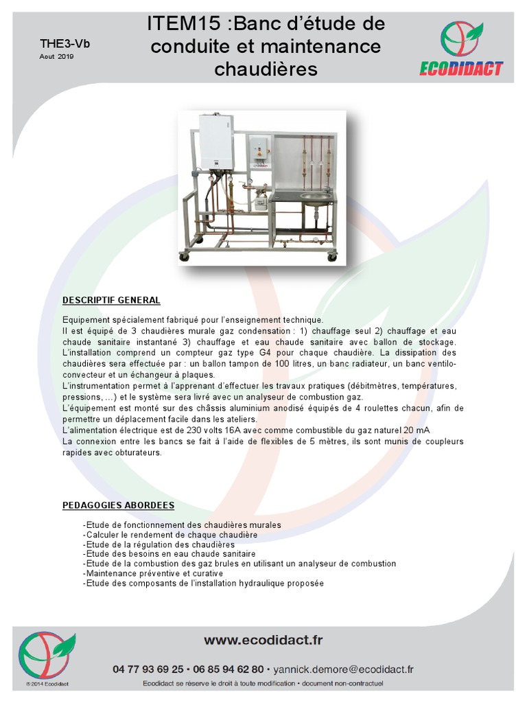 THE03-Vcb Banc Chaudières Murales PDF | PDF | Maison et jardin ...