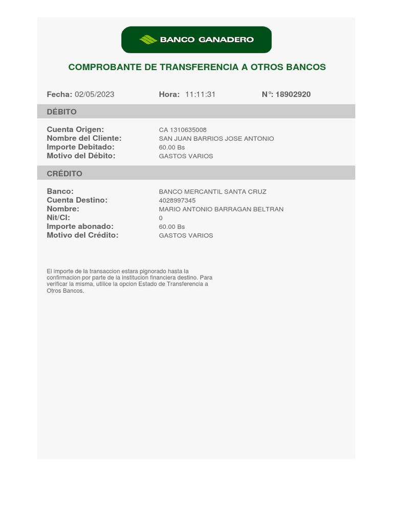 Mario Barragan - Gtos Varios PDF | PDF | Finanzas y dinero