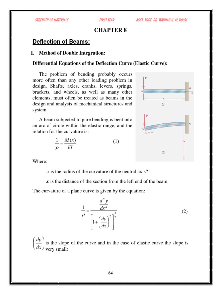 Determining C1 and C2 in Beam Deflection | PDF