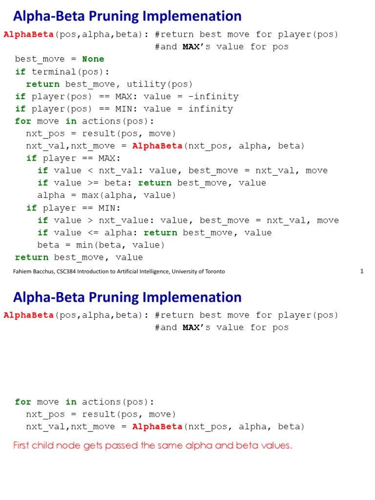 csc384 Alpha Beta Example | PDF | Algorithms And Data Structures ...