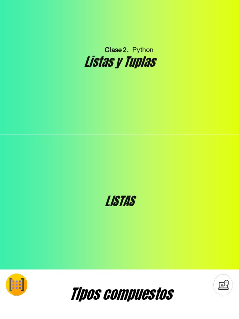 Clase 2 - Listas y Tuplas.pdf | PDF