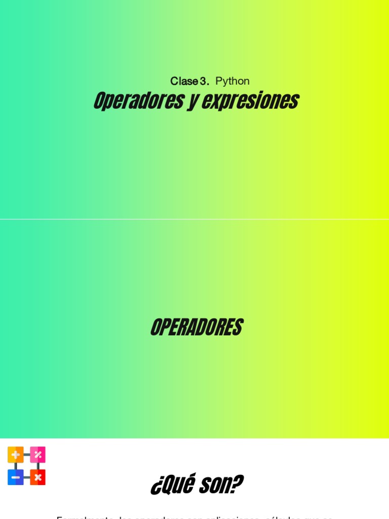 Introducción a Operadores en Python | PDF
