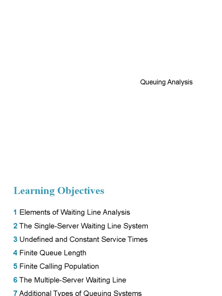 Week 9 - Queuing Analysis | PDF