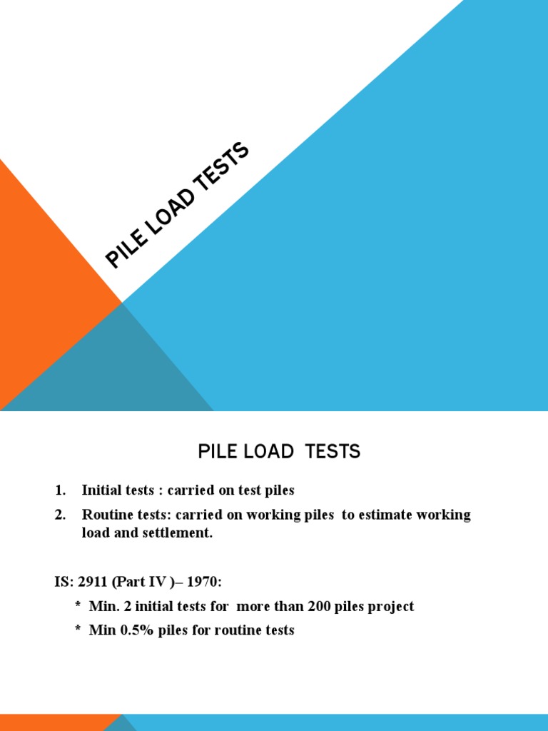 Pile Load Test DSSB | PDF