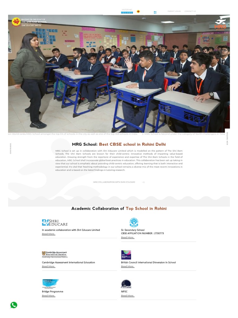 Best CBSE Schools in Sector 3, Rohini, Delhi - MRG School | PDF