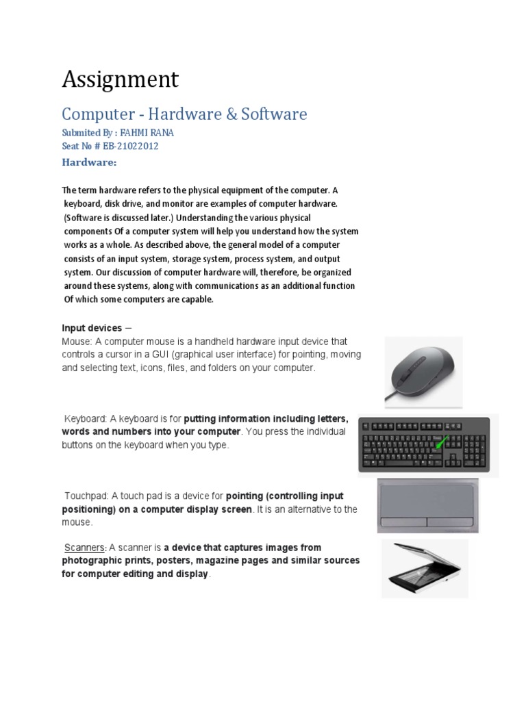 Computer Hardware and Software PDF | PDF