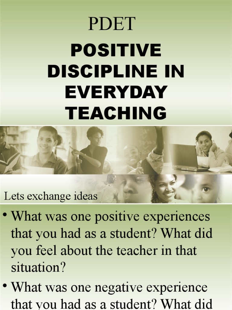 Positive Discipline in Teaching Strategies | PDF