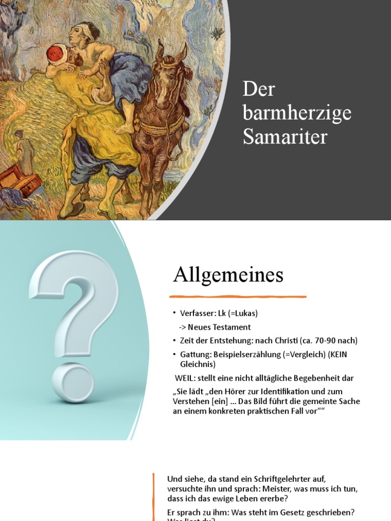 Präsentation Der Barmherzige Samariter | PDF