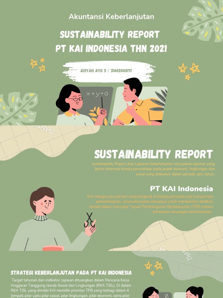 AKT Keberlanjutan - Tugas Utama - PPT SR KAI | PDF | Bisnis
