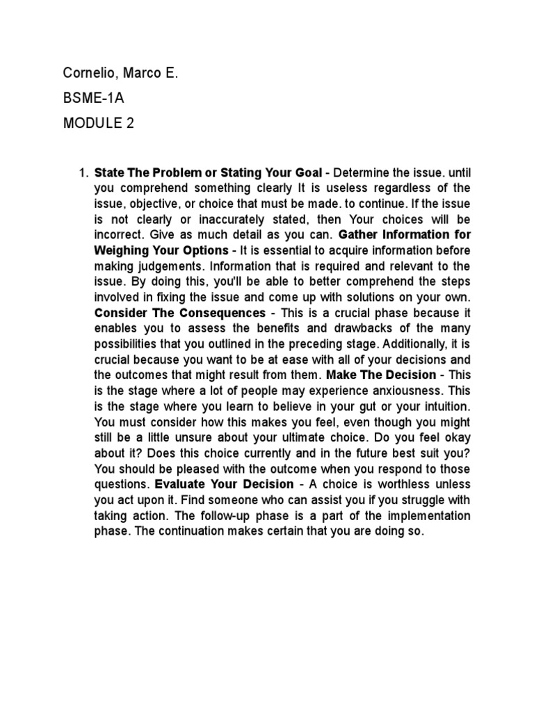 Module 2 - Assessment | PDF | Career & Growth