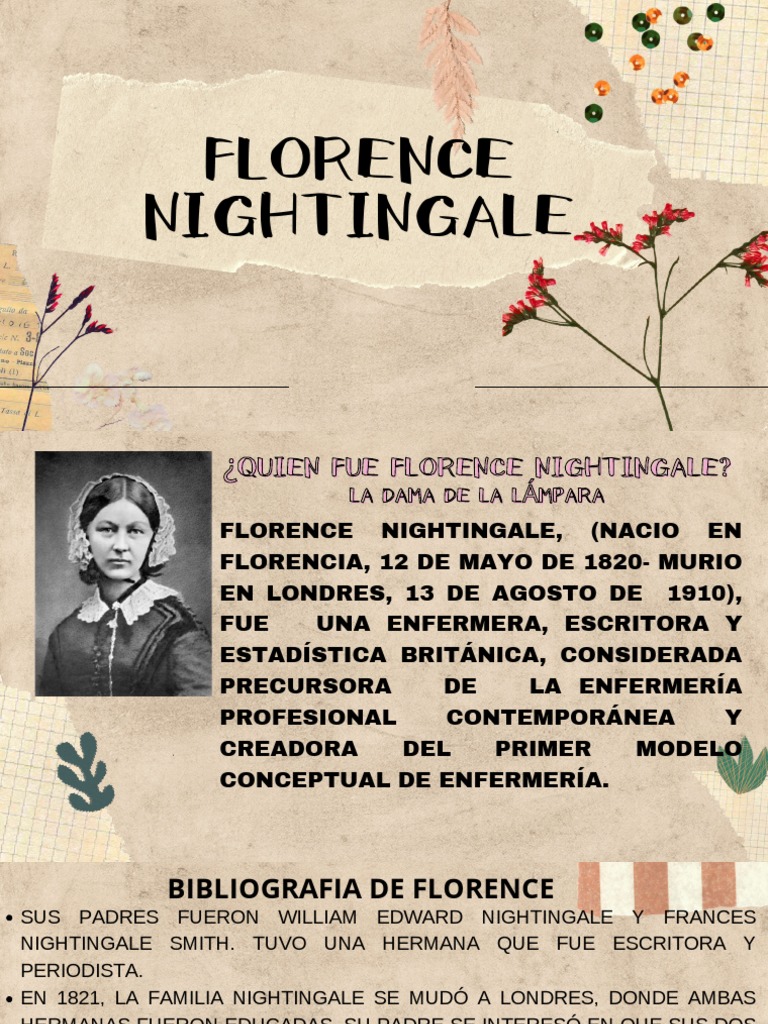 Florence Nightingale PDF | PDF | Enfermería | ruiseñor de Florencia