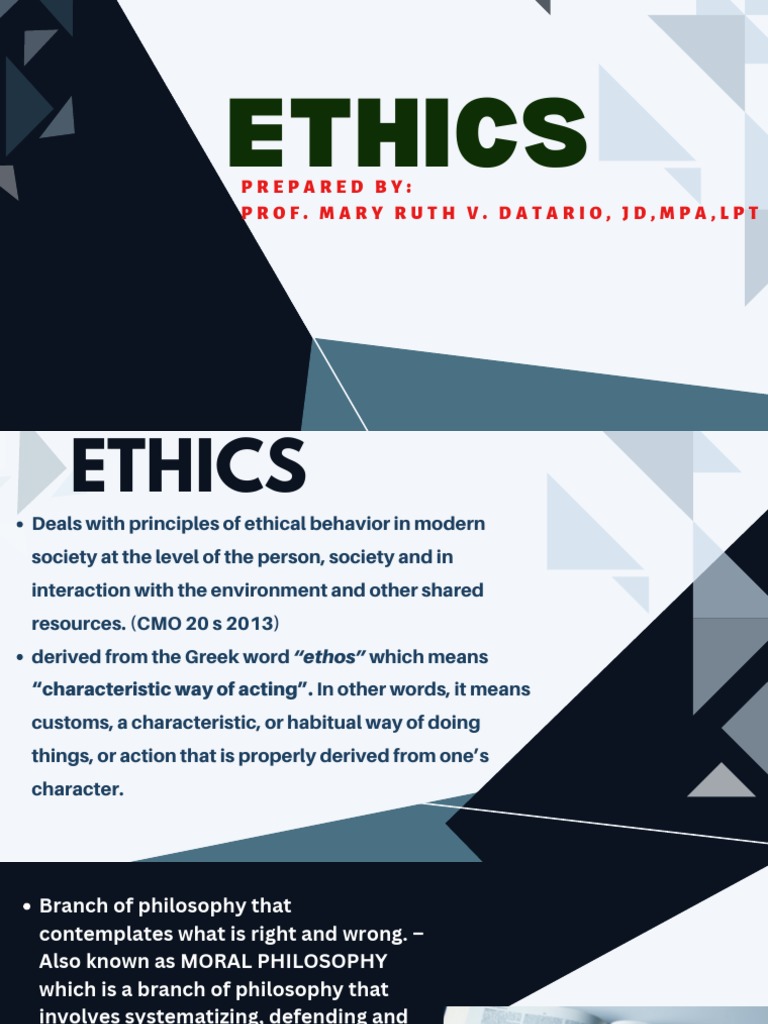 Understanding Ethics and Morality Principles | PDF