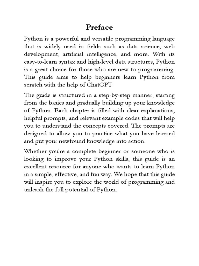 Learn Python with ChatGPT | PDF