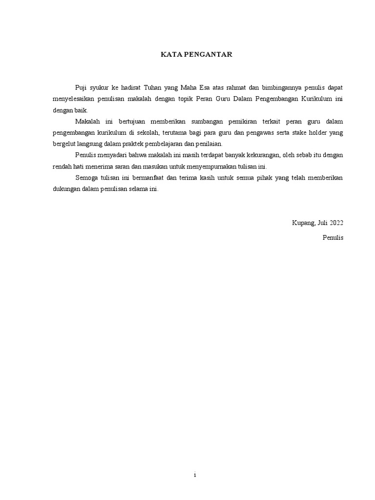 Peran Guru Dalam Pengembangan Kurikulum | PDF