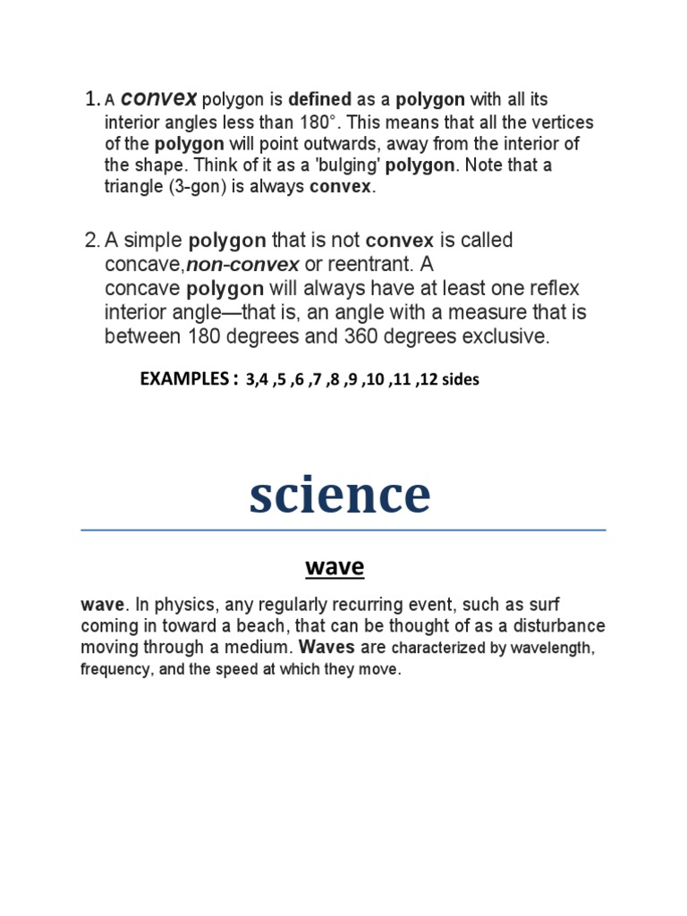 Convex & Non Convex Polygon | PDF